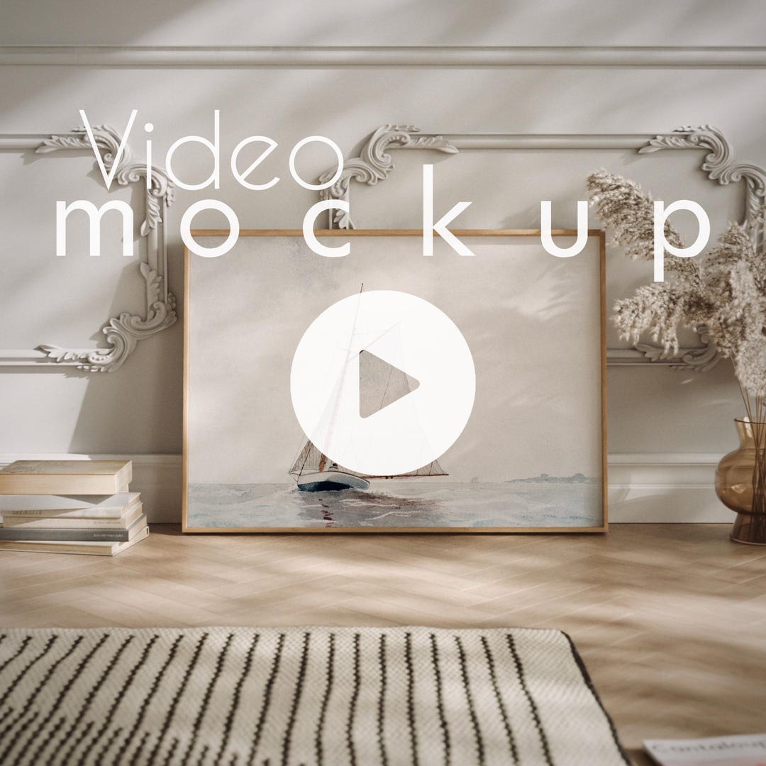 Animated Video Frame Mockup: Vertical ISO DIN A, Natural Shadows (PSD ...