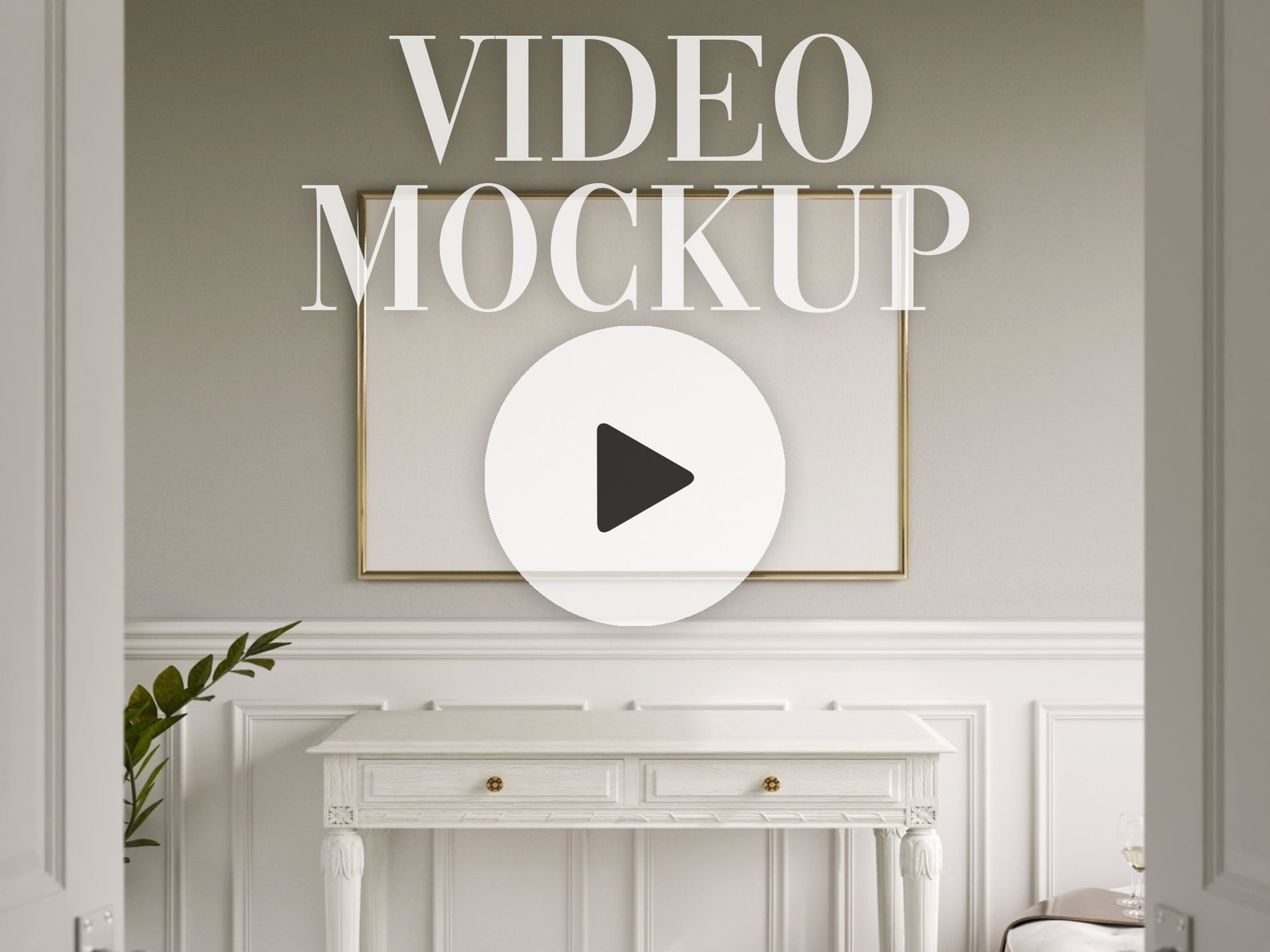 Horizontal Frame Video Mockup: Animated ISO Art Display (PSD, MP4) - Etsy