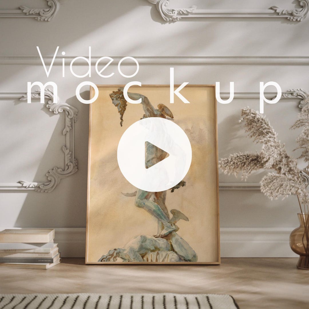 Contemporary Video Frame Mockup | DIN A ISO | Minimal Animated Mockup ...