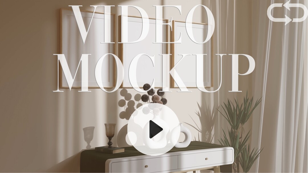 Video Mockup | DIN A ISO A2 | Seamless Loop | Three Frames | Natural ...