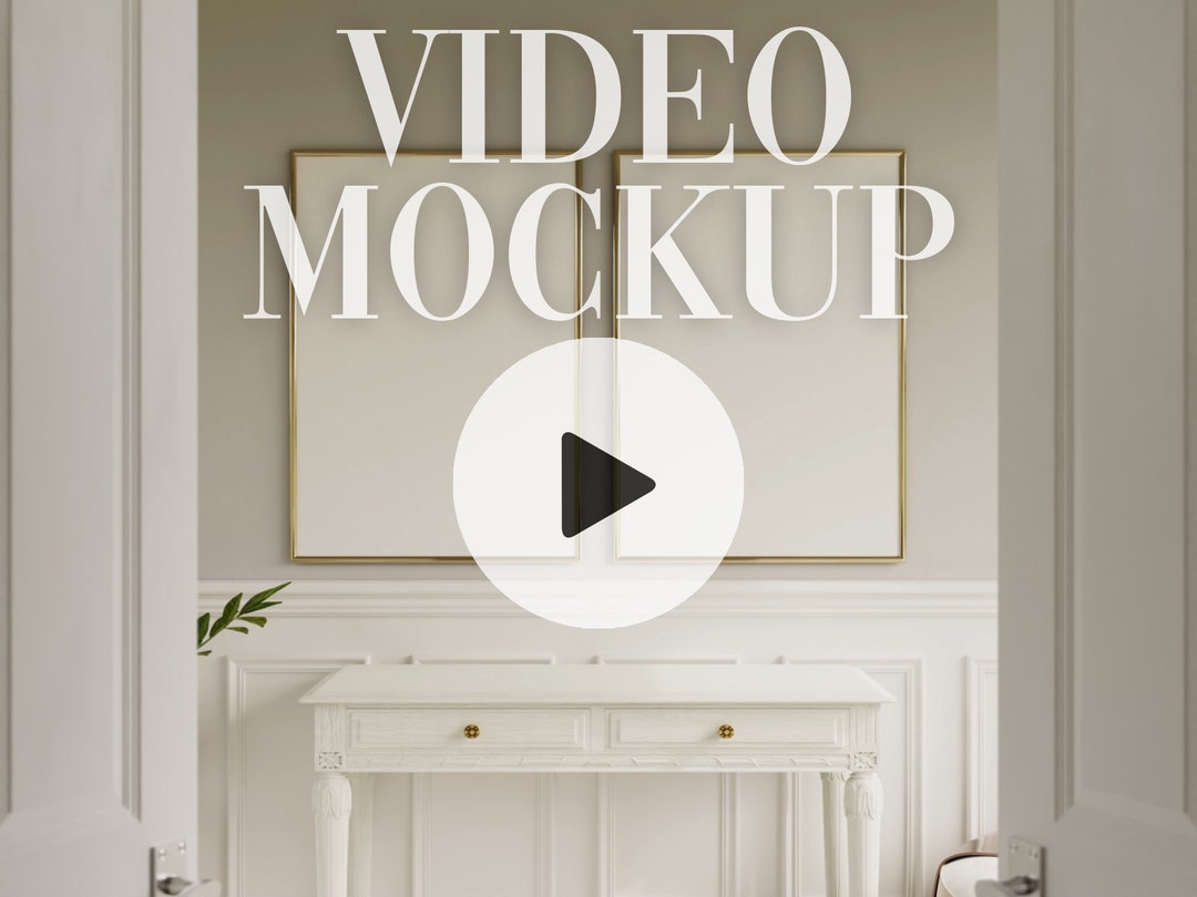 Animated Two Frames Video Mockup: ISO DIN A, Vertical (PSD Mp4) - Etsy