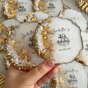 Personalized Epoxy Coaster: Custom Birthday Party Favors - Etsy