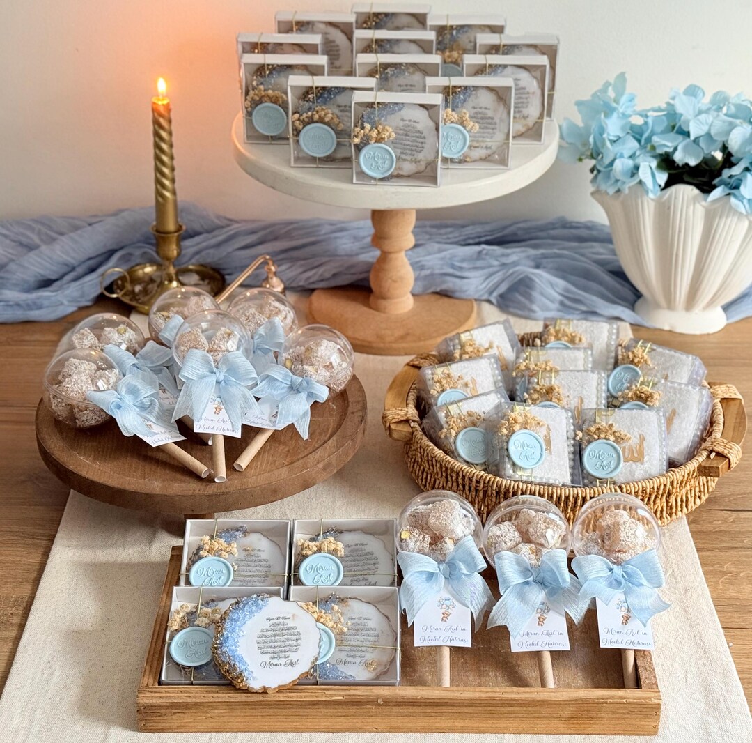 Islamic Baby Shower Favors: Ayatul Kursi Magnet, Turkish Delight, Mini ...