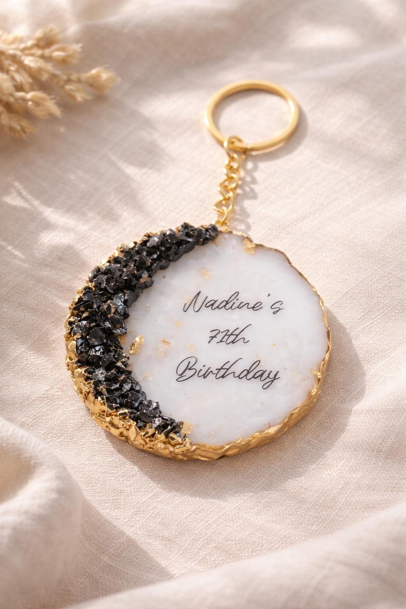Personalized Adult Birthday Party Favors Keychain, Handmade Resin ...