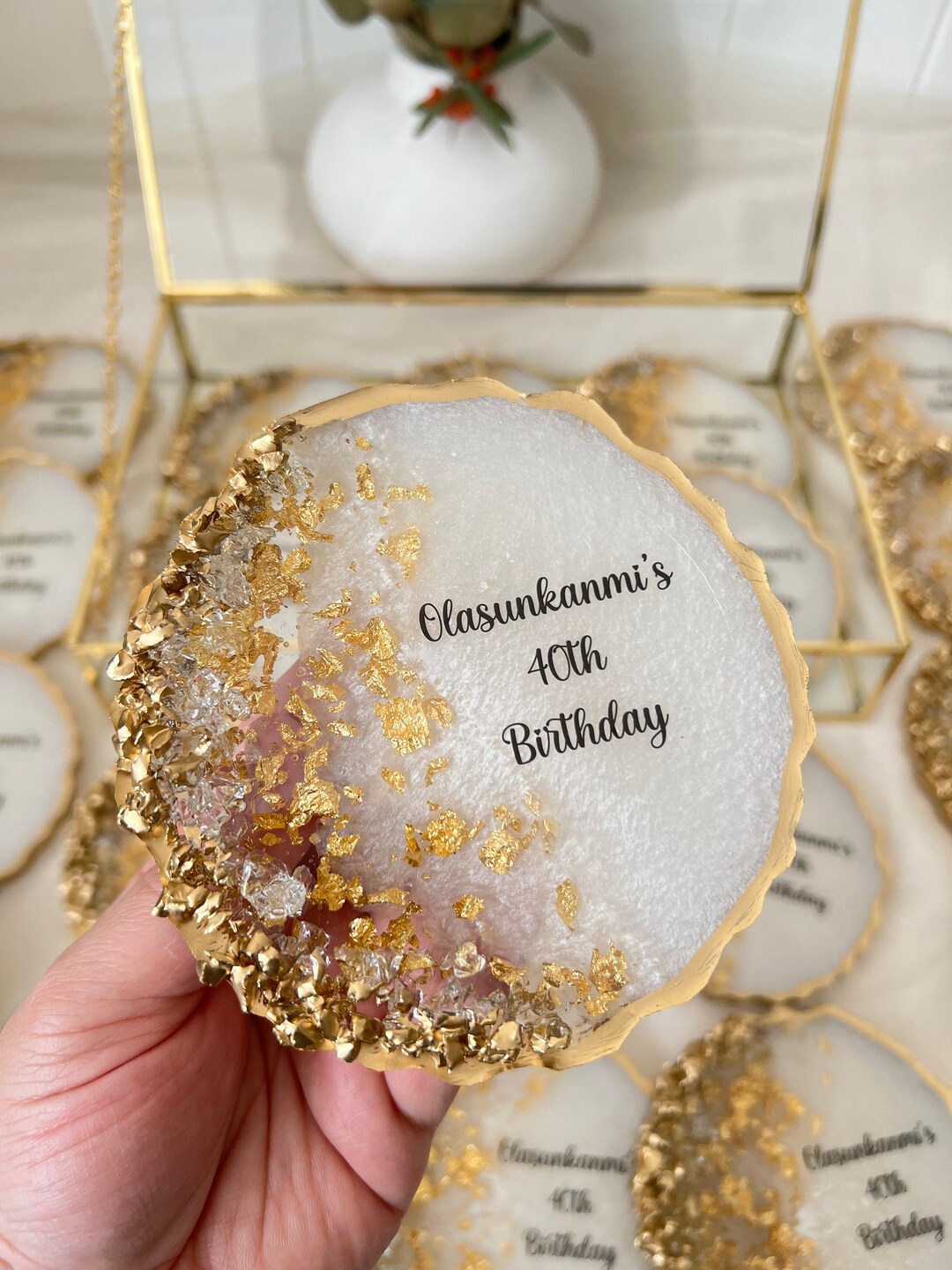 Customized 50th Birthday Party Coaster,birthday Coaster Favors,coaster ...