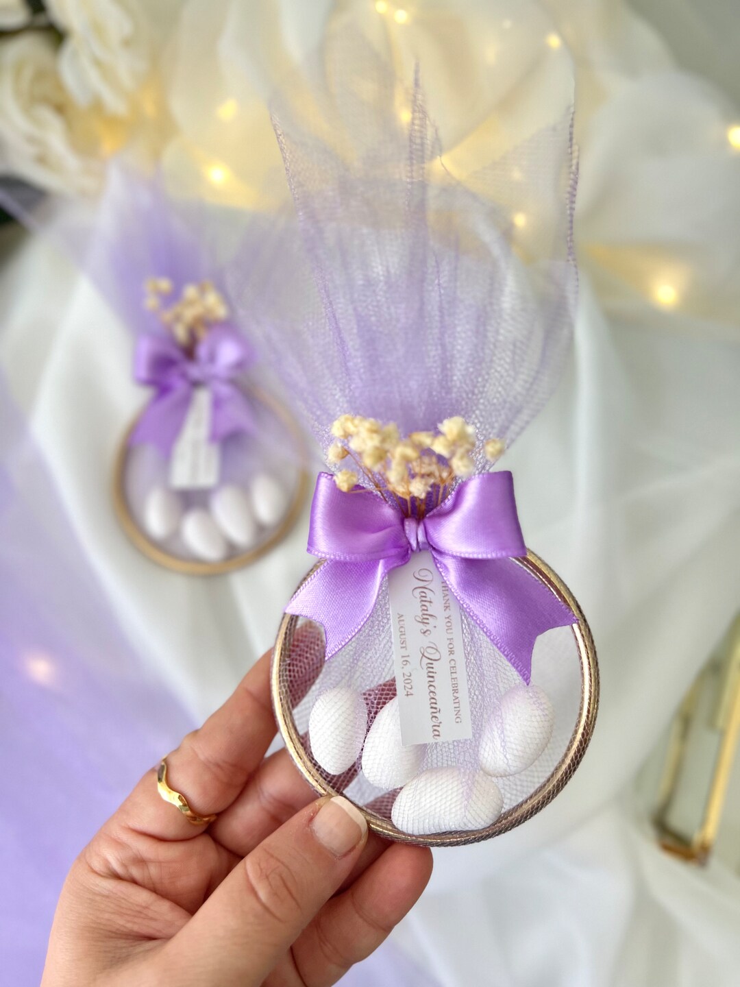 Personalized Quinceanera Lilac Favor,sweet 15 Favor,quinceanera White ...