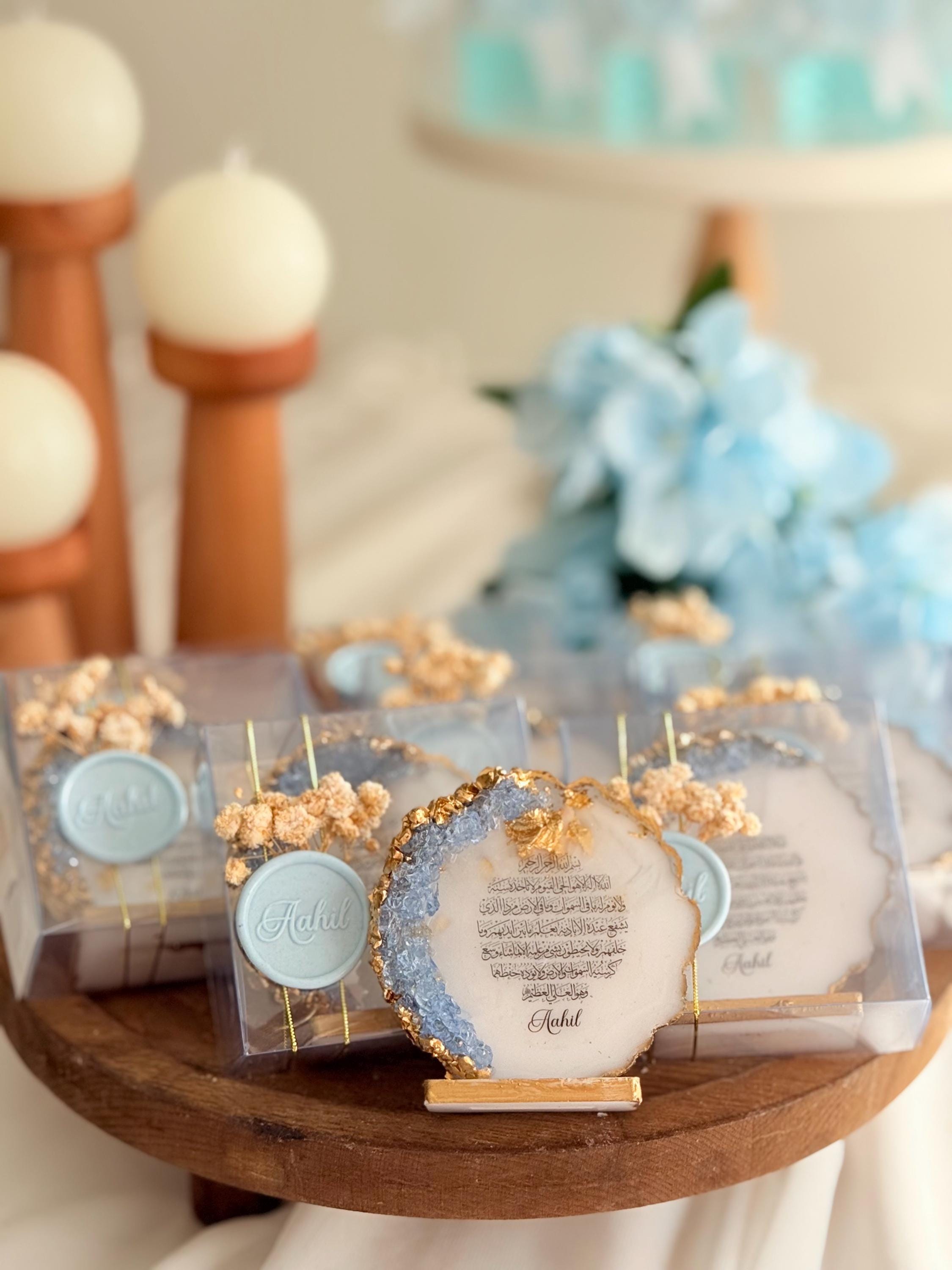 Personalized Ayatul Kursi Resin Stand, Islamic Baby Shower Favor - Etsy