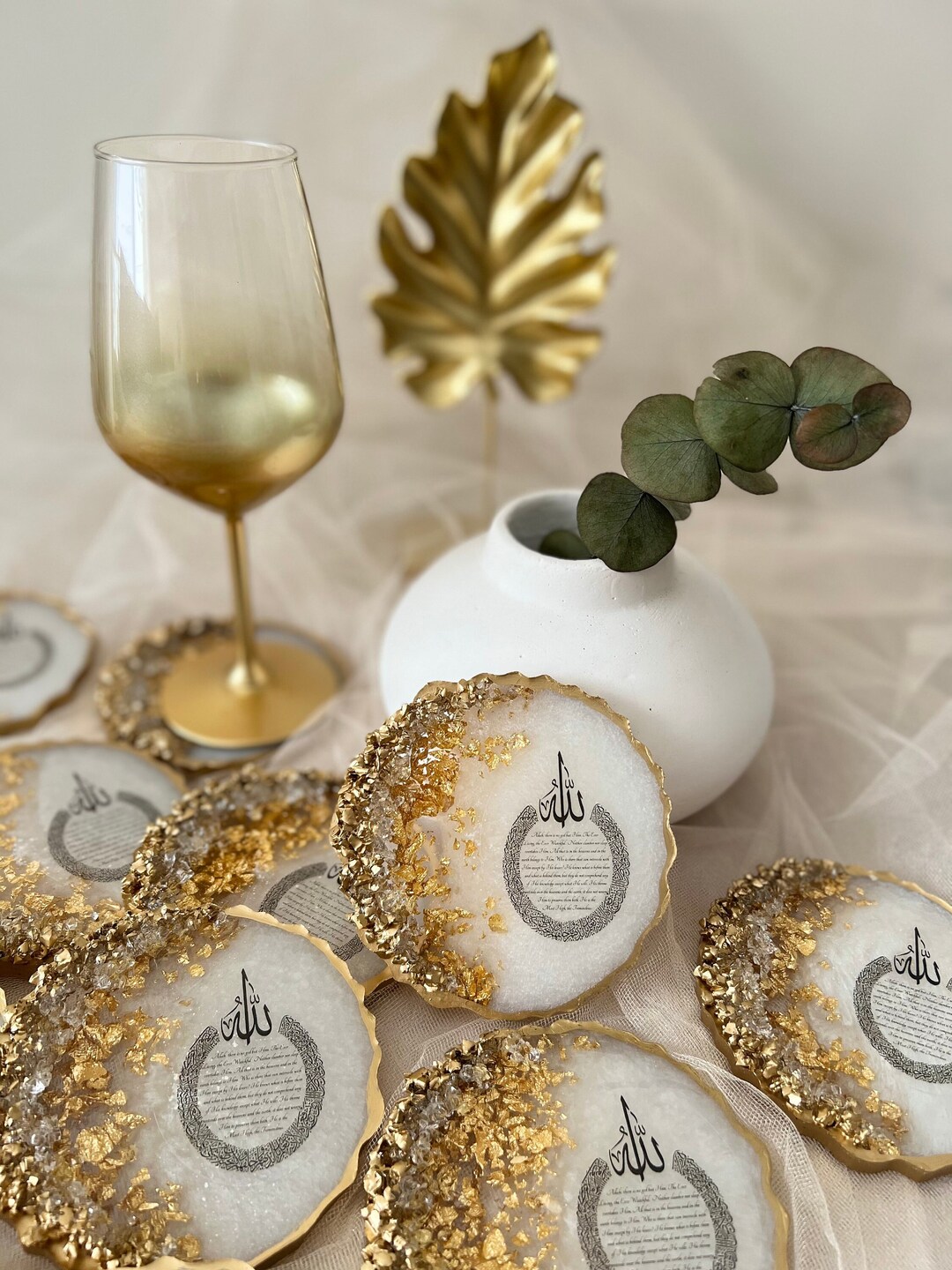 Personalized Ayatul Kursi Epoxy Coaster Favor,muslim Wedding Favor ...