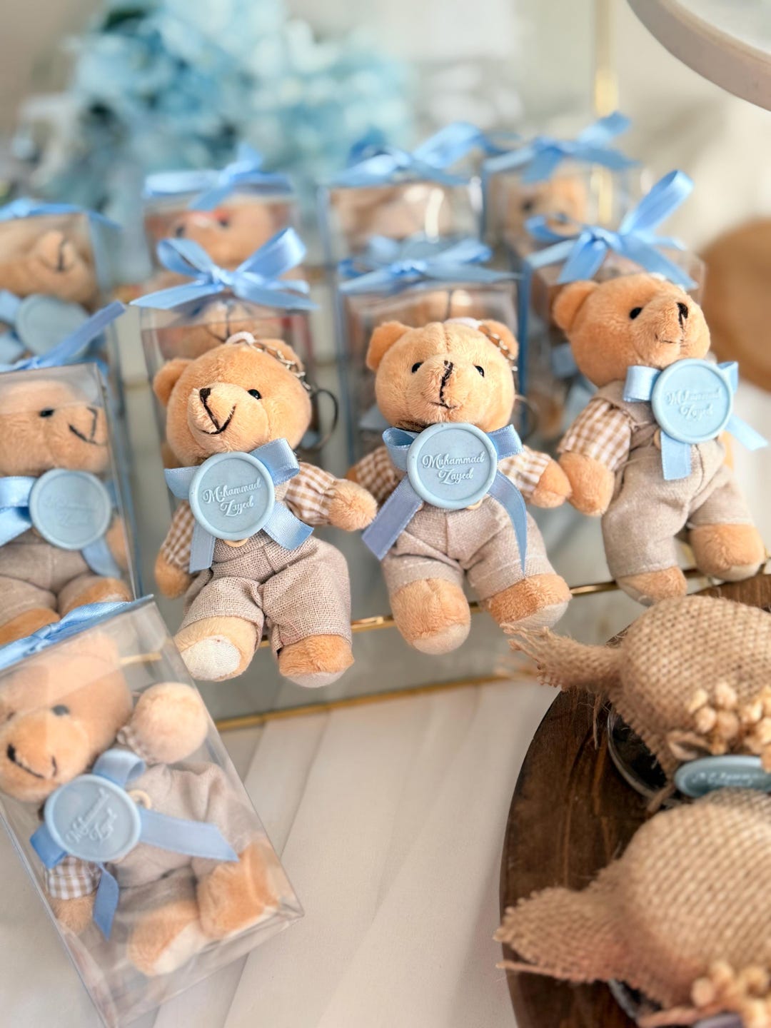 Personalized Teddy Bear Favors • Baby Shower Keepsakes - Etsy