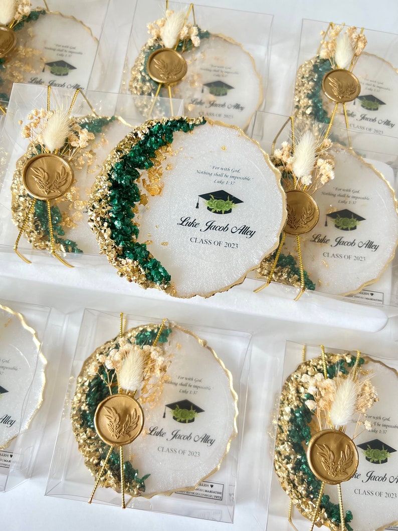 Personalized Graduation Coaster Favors, Elegant Keepsake Gift - Etsy UK