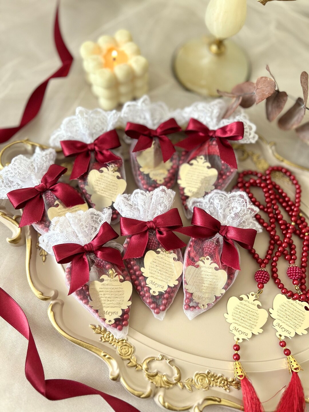 Personalized Islamic Baby Shower Favors Prayer Beads Tasbeeh - Etsy