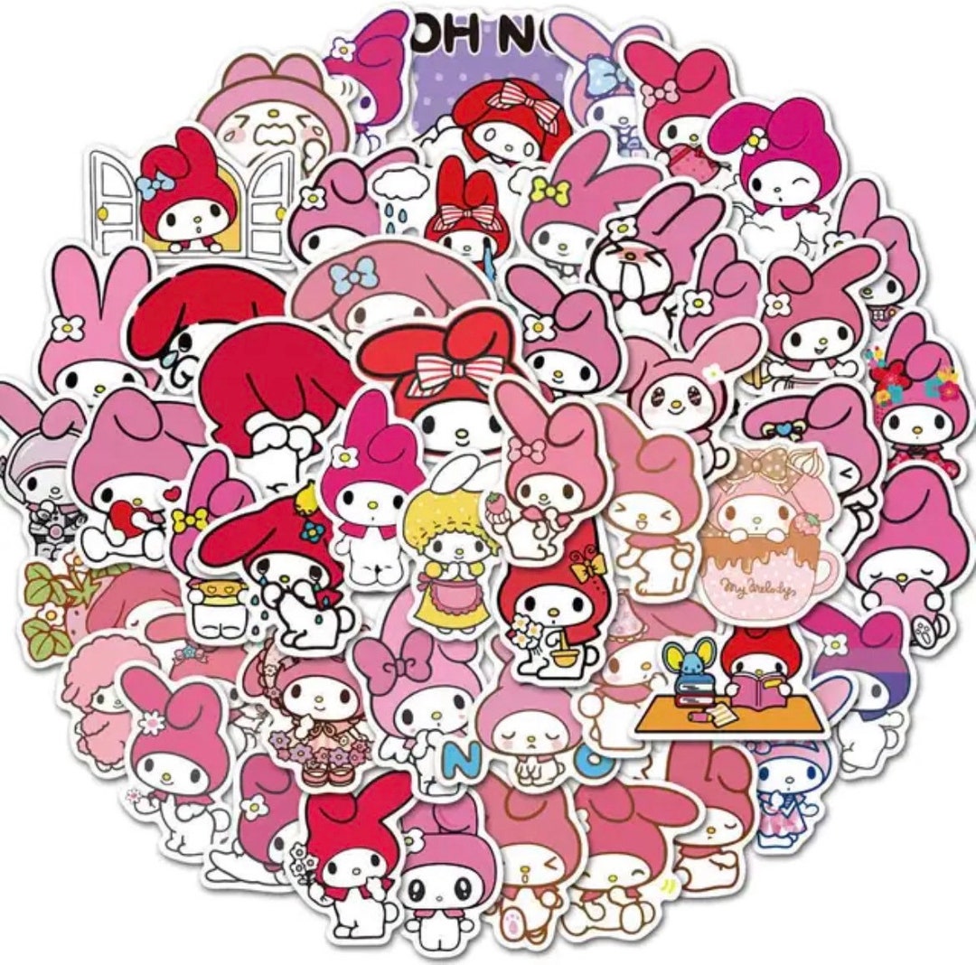 My Melody Sticker Set 50 Stickers - Etsy