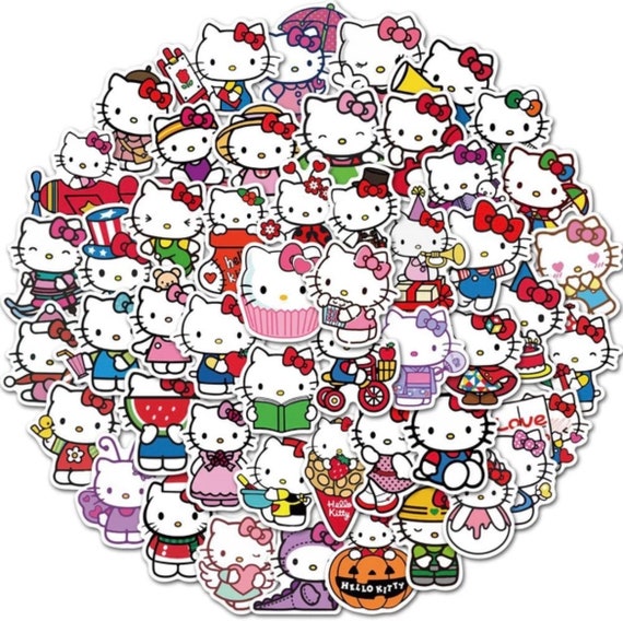 Hello Kitty Sticker Set 50 Stickers - Etsy