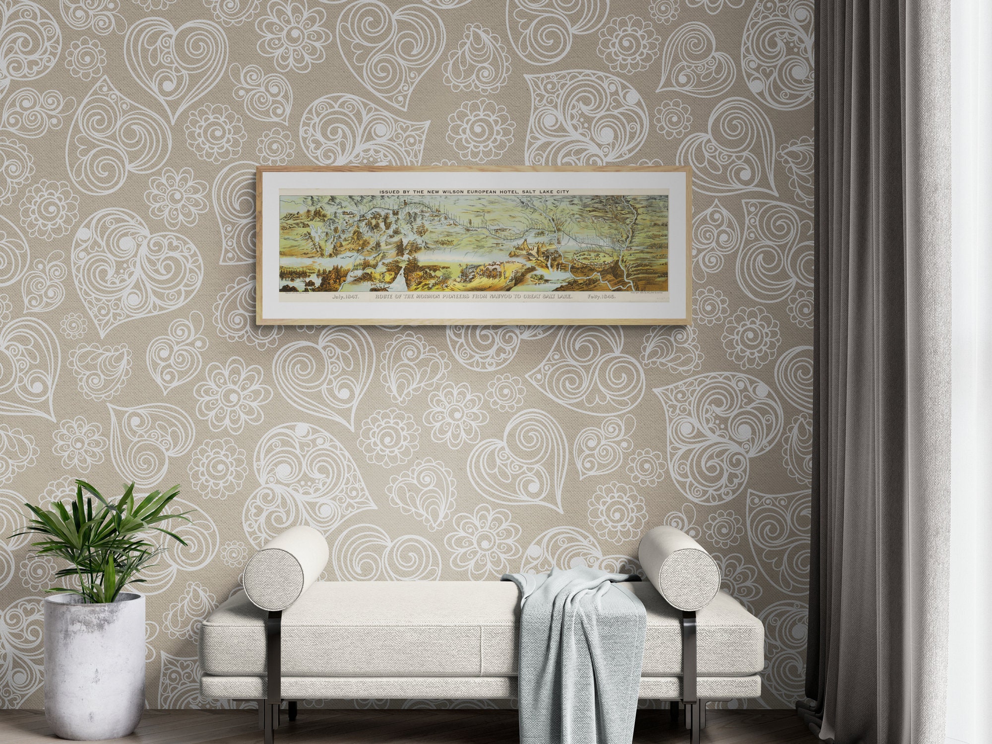 Vintage Map Route of the Mormon Pioneers 1847 Salt Lake City - Etsy