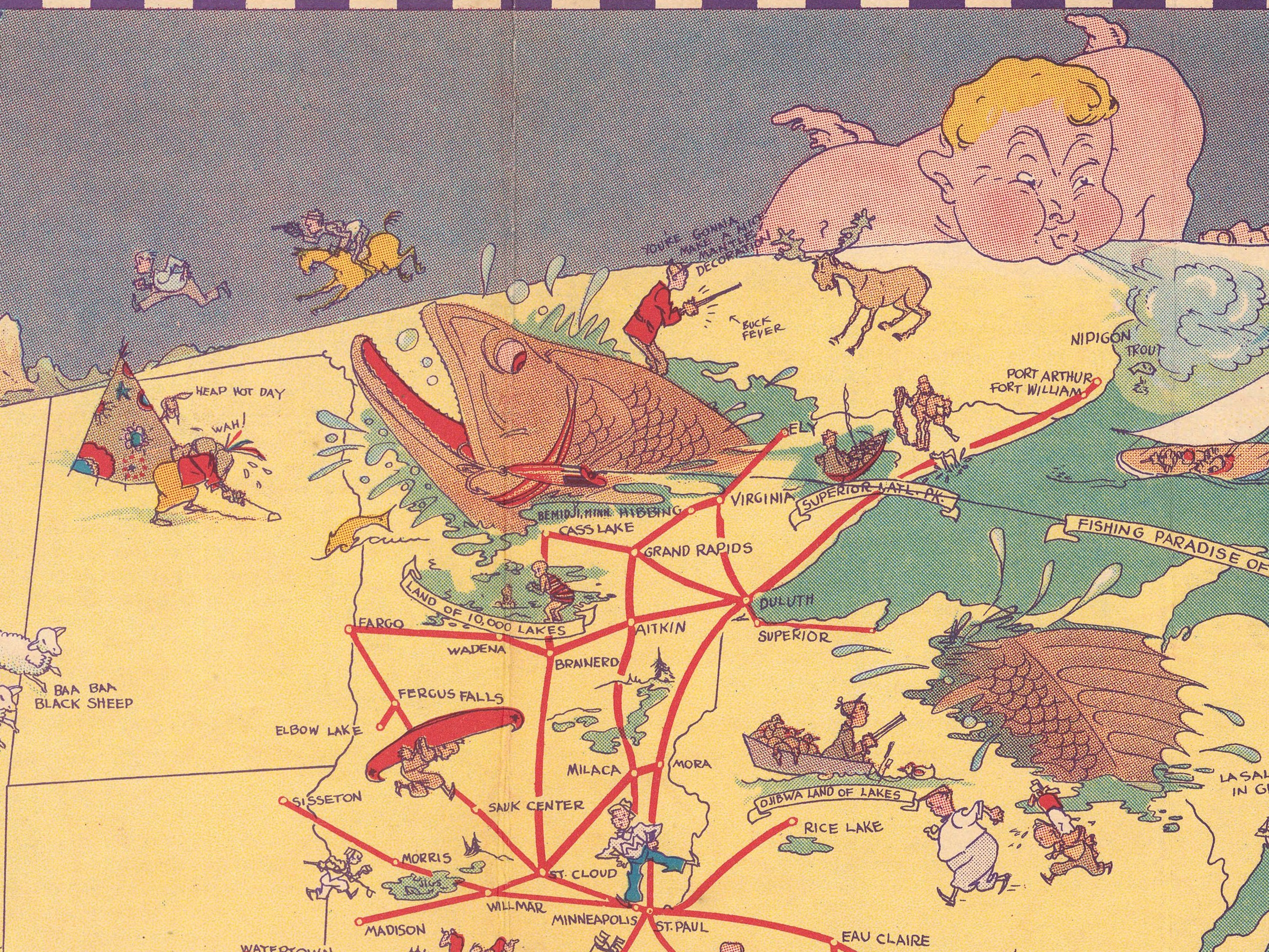 Vintage Greyhound Bus Lines Map of America 1932 Old Travel Map - Etsy