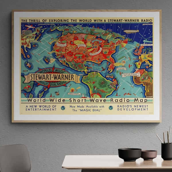 Ham Radio World Map - Etsy