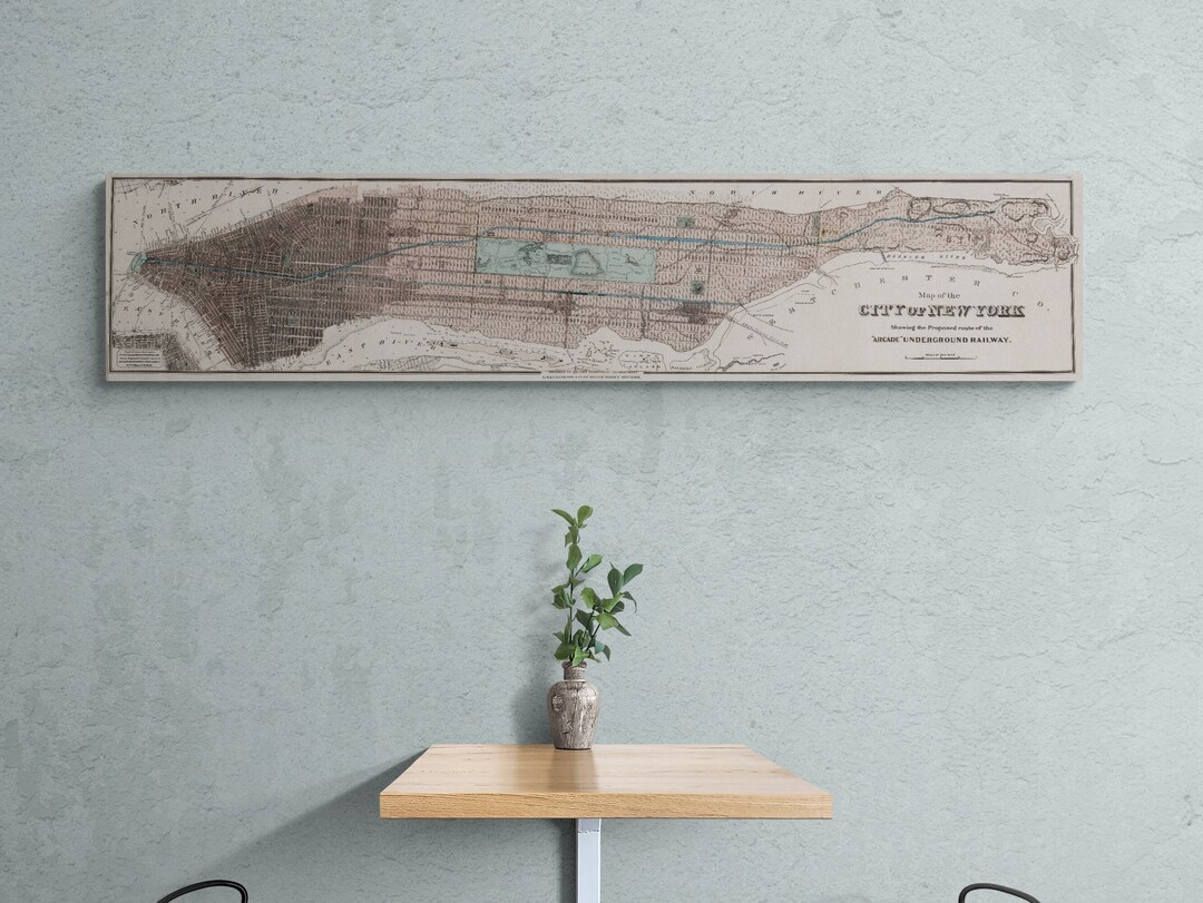 Map of the City of New York Showing Proposed Arcade Underground Railway ...