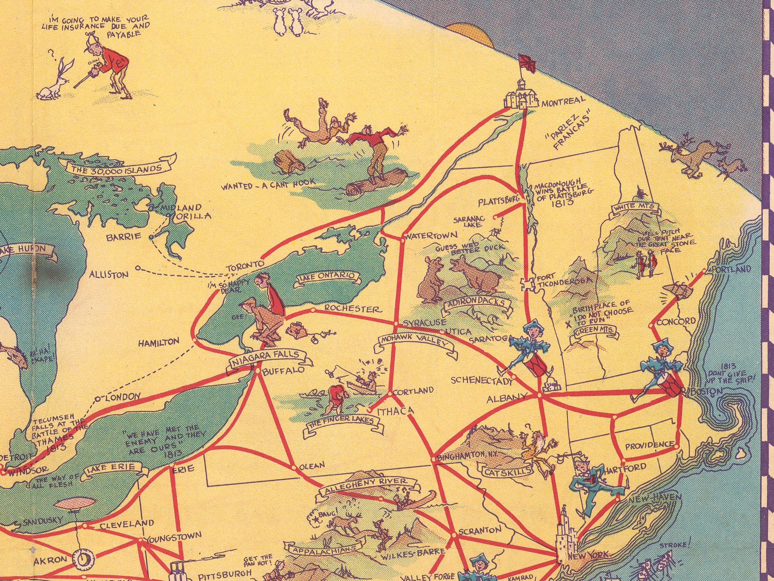 Vintage Greyhound Bus Lines Map of America 1932 Old Travel Map - Etsy