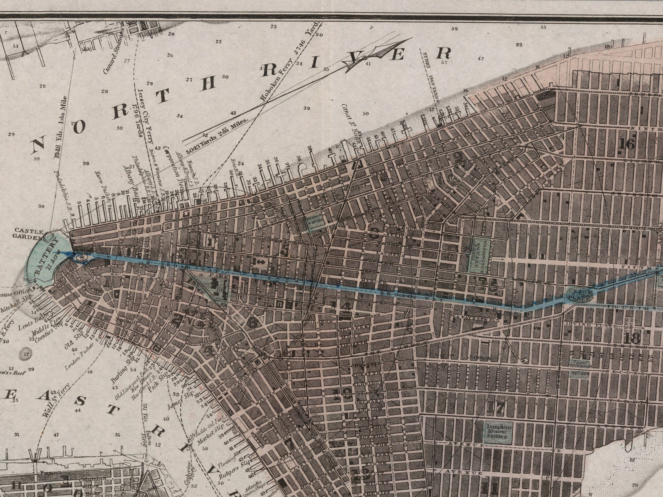 Map of the City of New York Showing Proposed Arcade - Etsy Australia