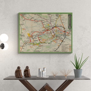 Tube Map London Underground Railways 1912 Old Tube Map Antique Print ...