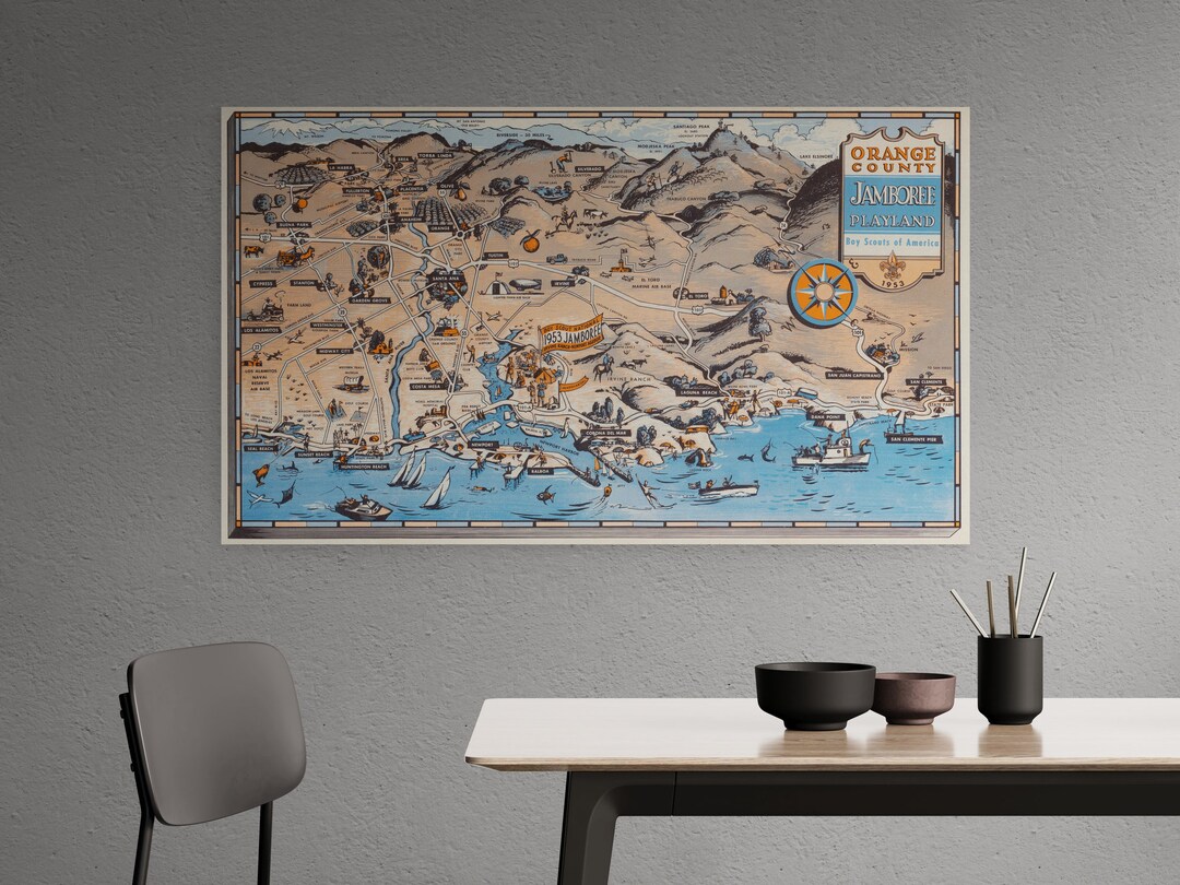 Vintage Map Boy Scouts Orange County Jamboree Playland 1953 Old ...