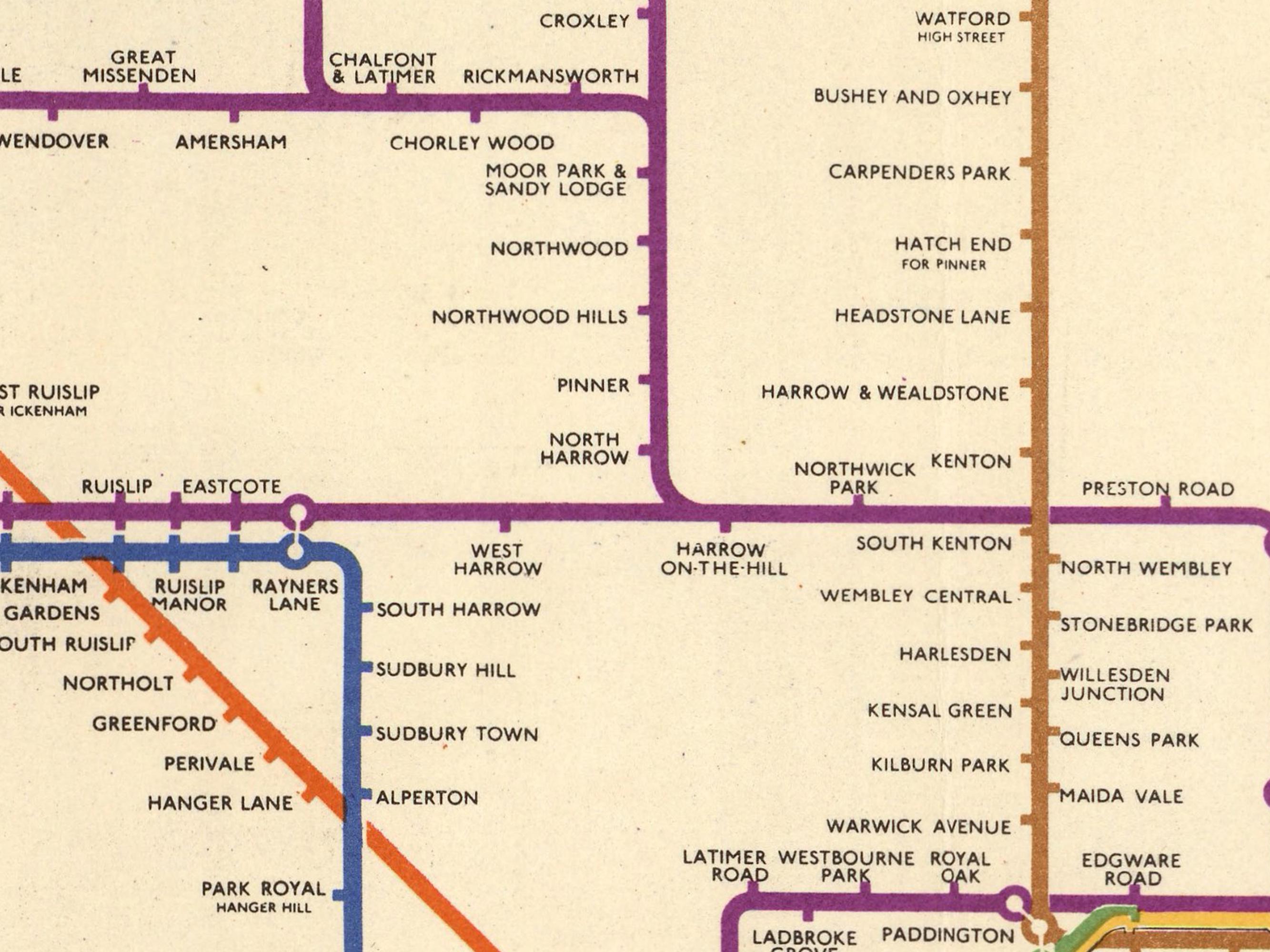 Retro London Tube Map 1950 Underground Pocket Map Old Subway Map ...