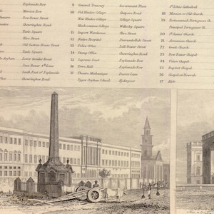 Vintage Map Calcutta Kolkata India 1842 History Fort William Street Map ...