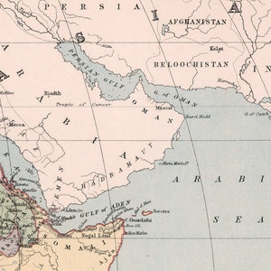1871 Vintage Africa Map Print: Old World Atlas Poster - Etsy