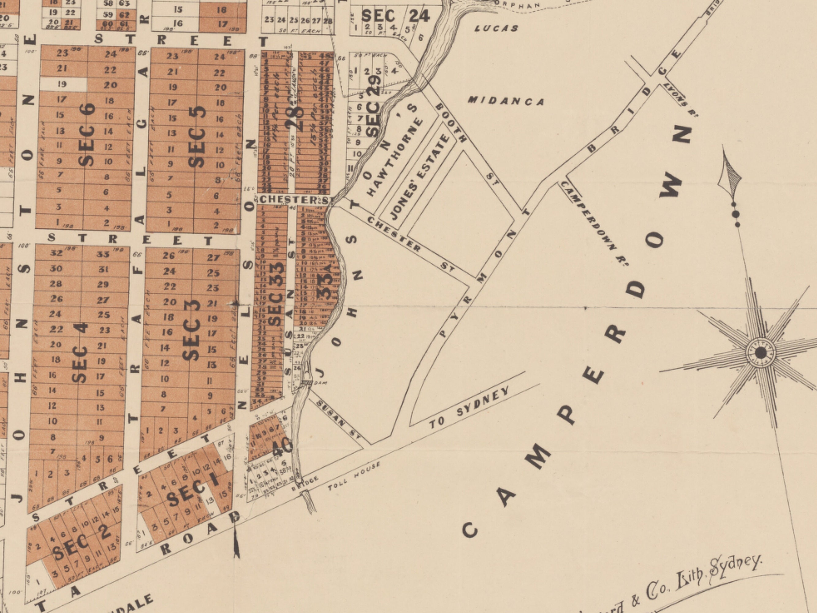 North Annandale Vintage Estate Sales Map 1900 Roselle Bay Glebe ...