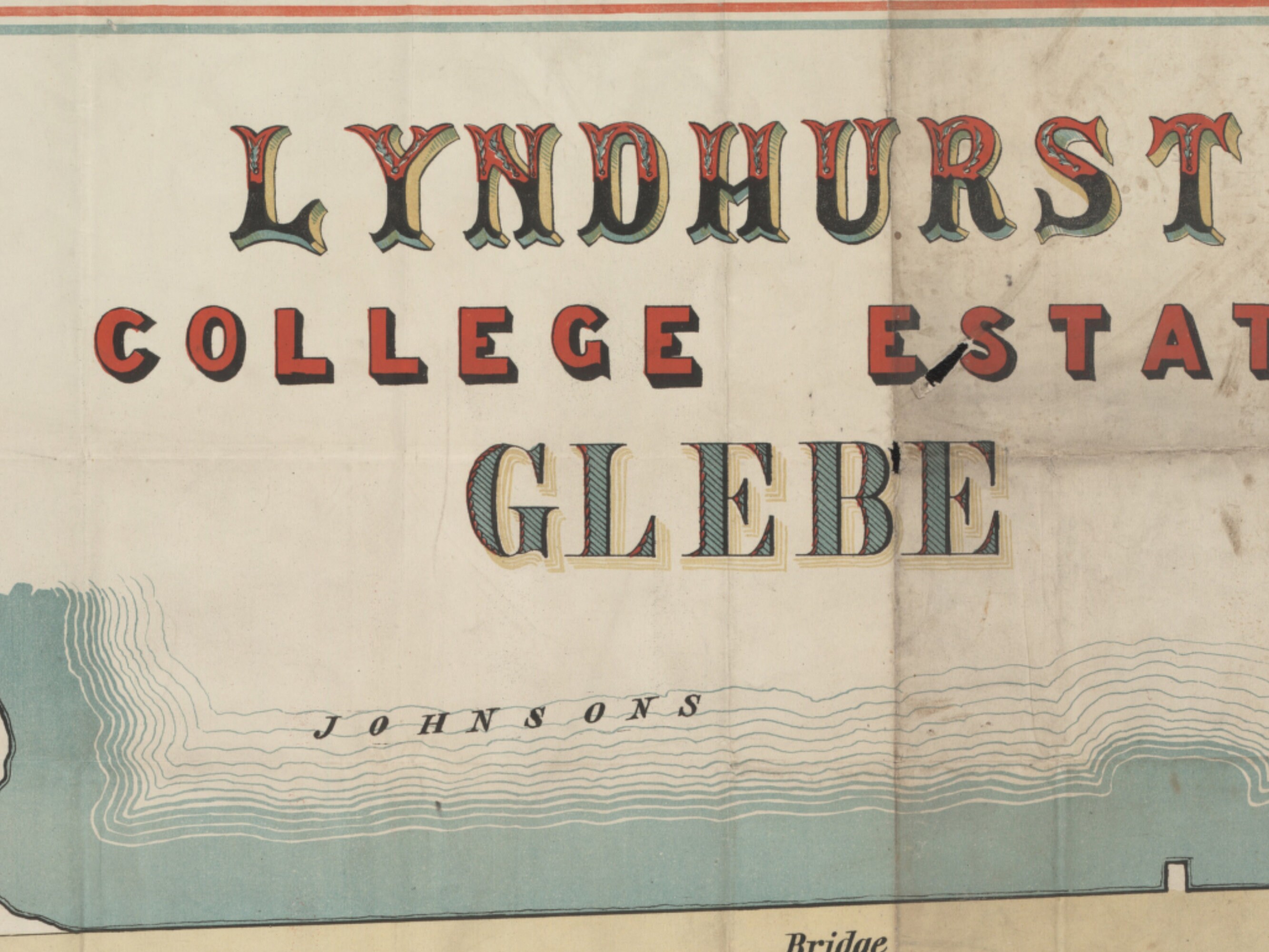 Vintage Map Glebe Sydney Vintage Map 1885 Lyndhurst College Estate ...