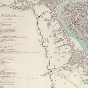 Plan of Modern Rome Vintage Map 1830 Figure Ground Italian Streets Old ...