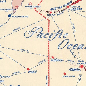 Vintage War Map of the Pacific and Far East 1944 Skellyman Illustrated ...