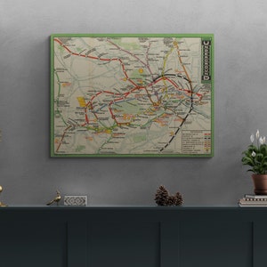 Tube Map London Underground Railways 1912 Old Tube Map Antique Print ...