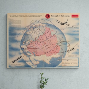 Cold War Map: 1961 Concept of Deterrence - Retro Wall Art - Etsy