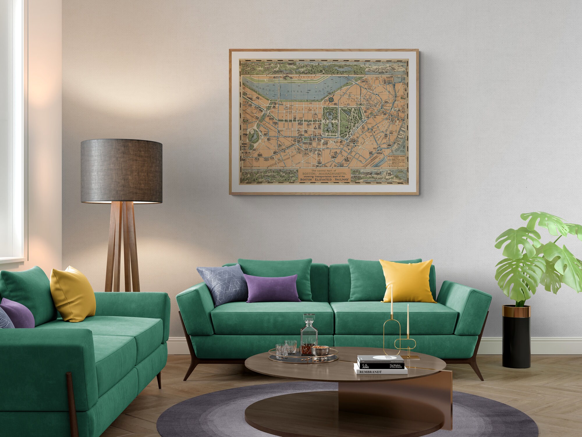 Vintage Boston Map 1930 Central Elevated Railway American - Etsy Australia