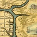 Vintage Pictorial Map of Chicago 1833 Illustrated American History Lake ...