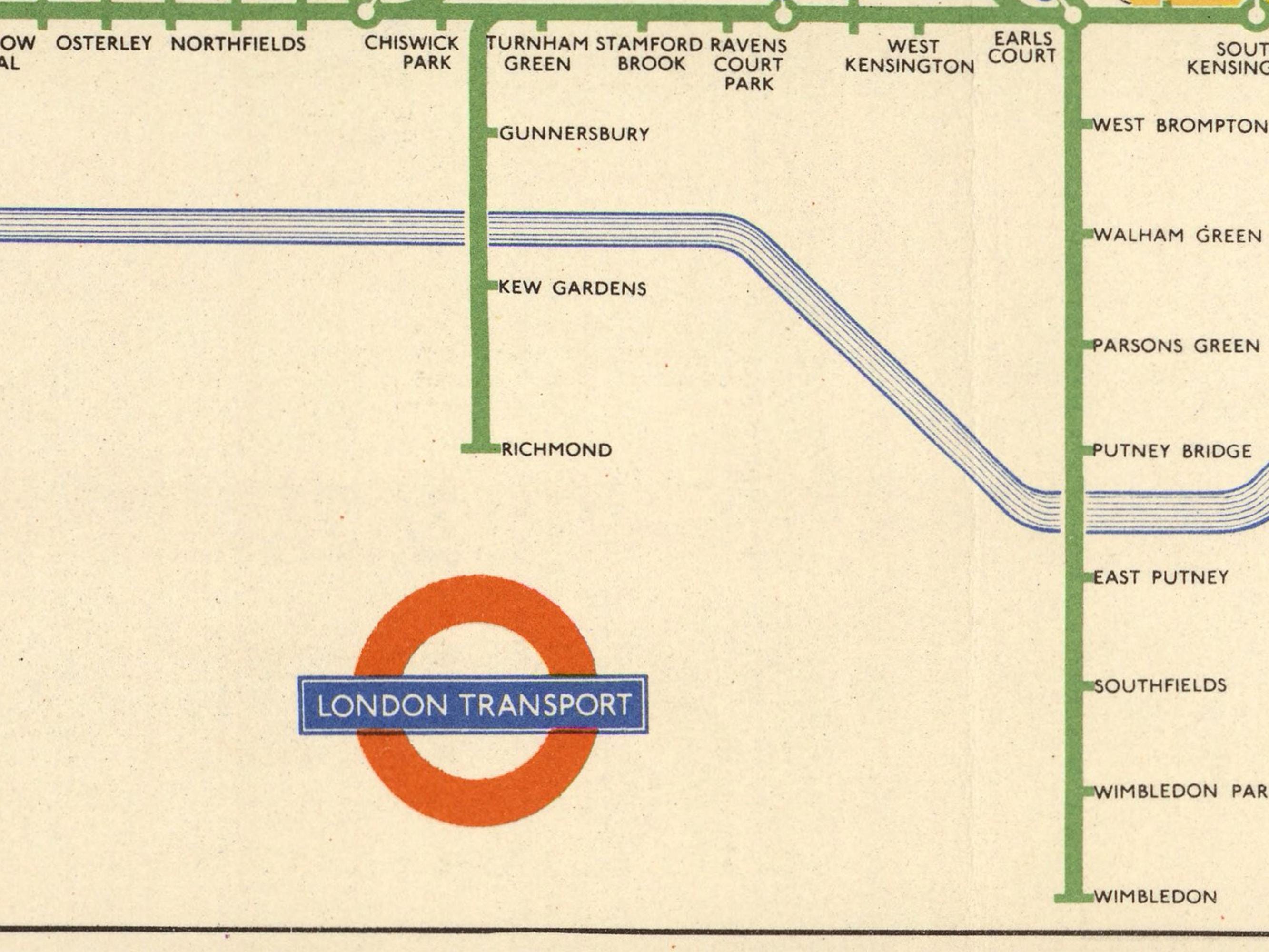 Retro London Tube Map 1950 Underground Pocket Map Old Subway Map ...
