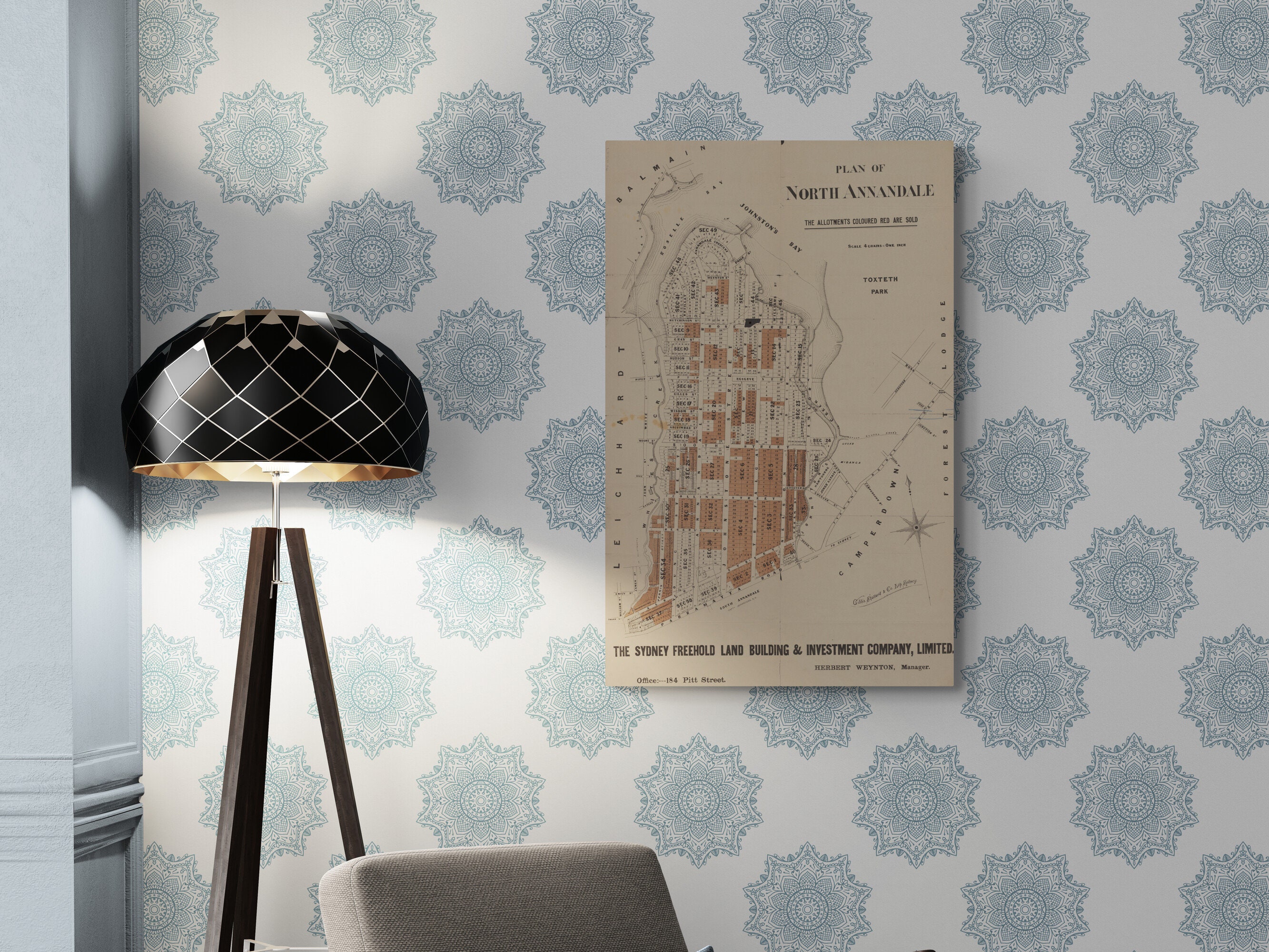 North Annandale Vintage Estate Sales Map 1900 Roselle Bay Glebe ...