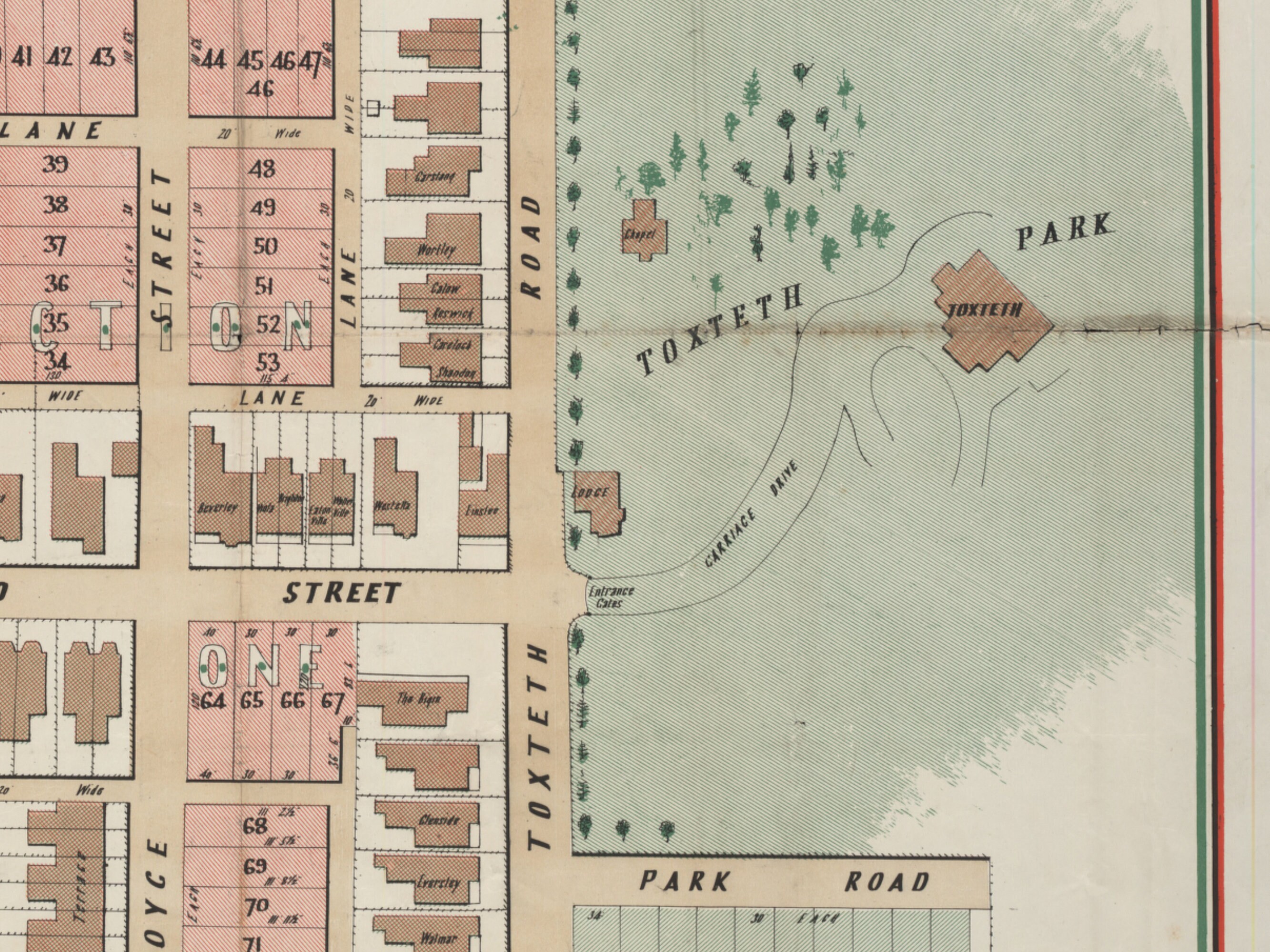 Vintage Map Sydney Glebe Point Estate Sales Map 1890 Toxteth Park ...
