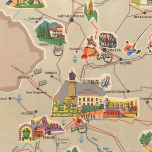 Vintage Tourist Map Bulgaria 1963 Old Sofia Map Antique - Etsy Australia