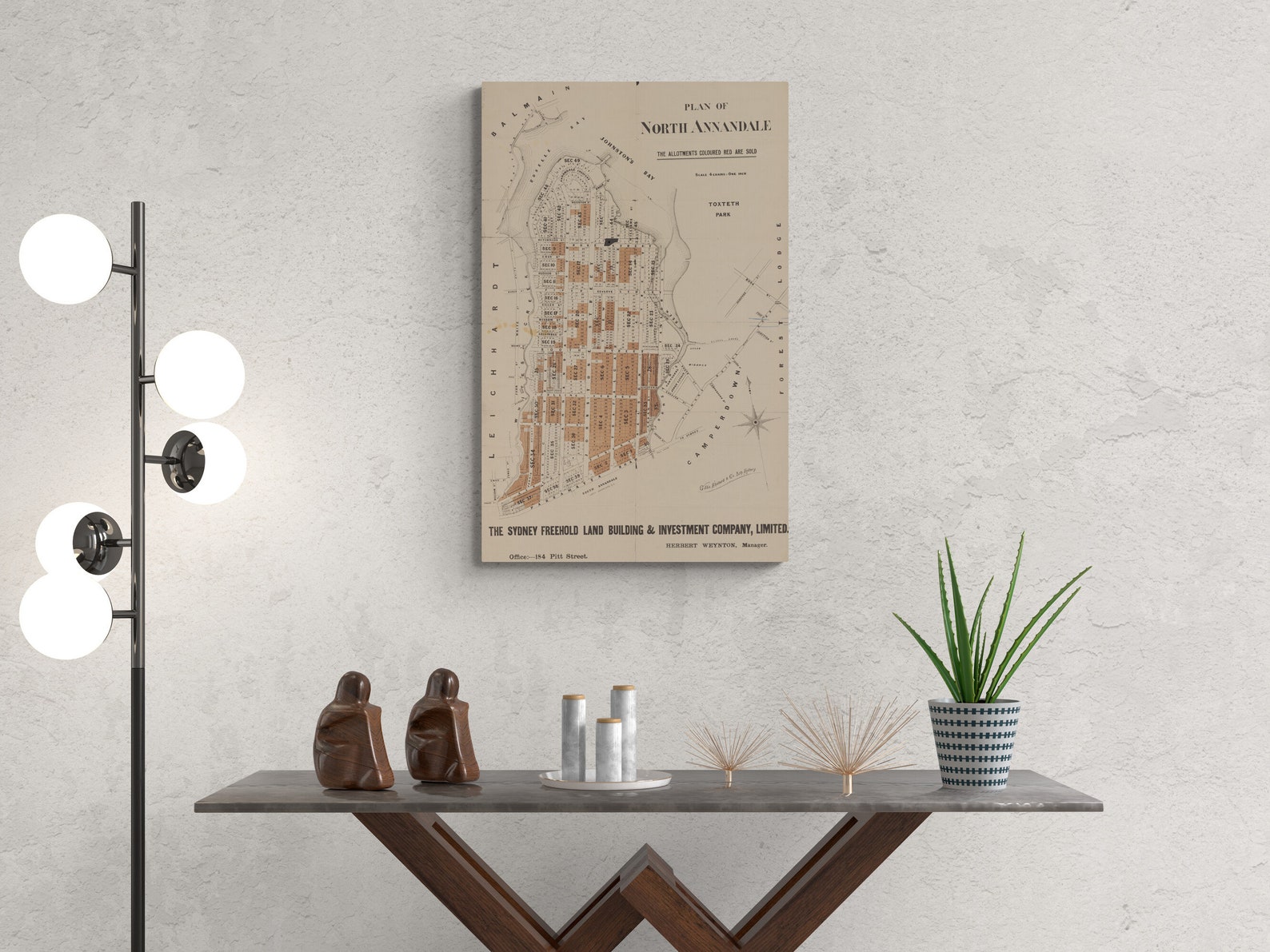 North Annandale Vintage Estate Sales Map 1900 Roselle Bay Glebe ...