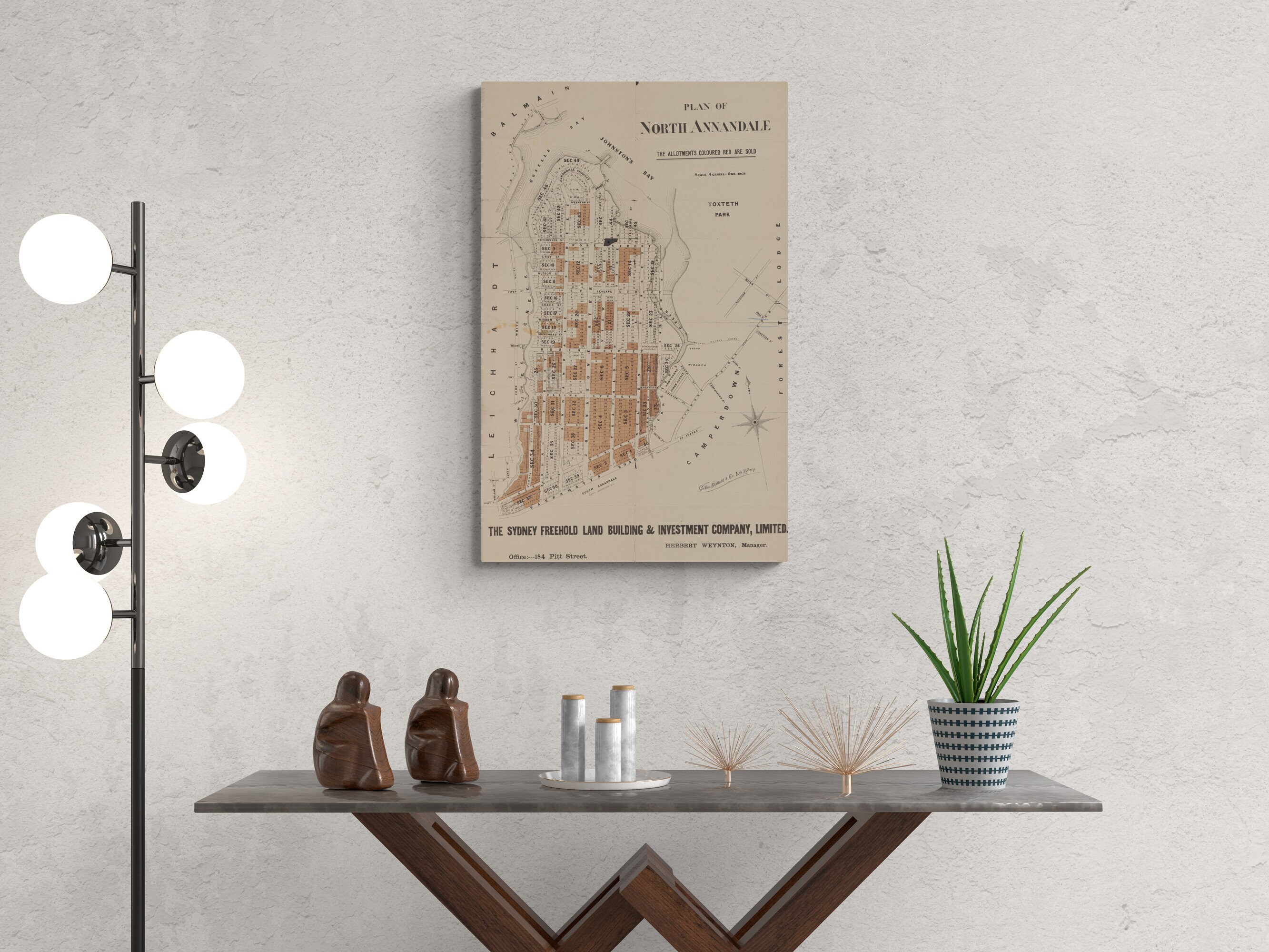 North Annandale Vintage Estate Sales Map 1900 Roselle Bay Glebe ...