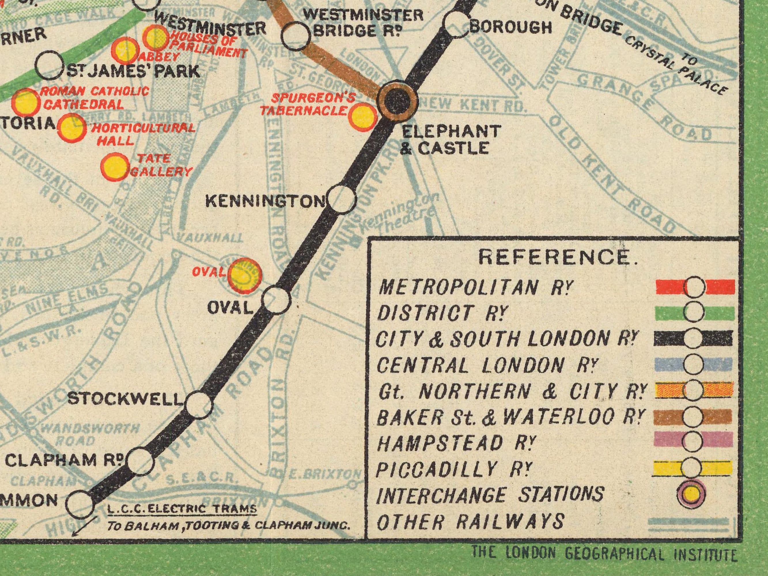 Tube Map London Underground Railways 1912 Old Tube Map Antique Print ...