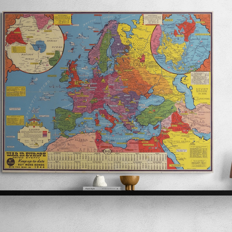 World Ww2 Map - Etsy