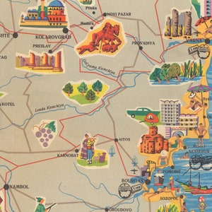 Vintage Tourist Map Bulgaria 1963 Old Sofia Map Antique - Etsy Australia