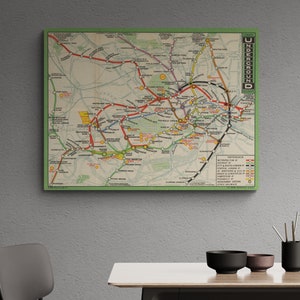 Tube Map London Underground Railways 1912 Old Tube Map Antique Print ...