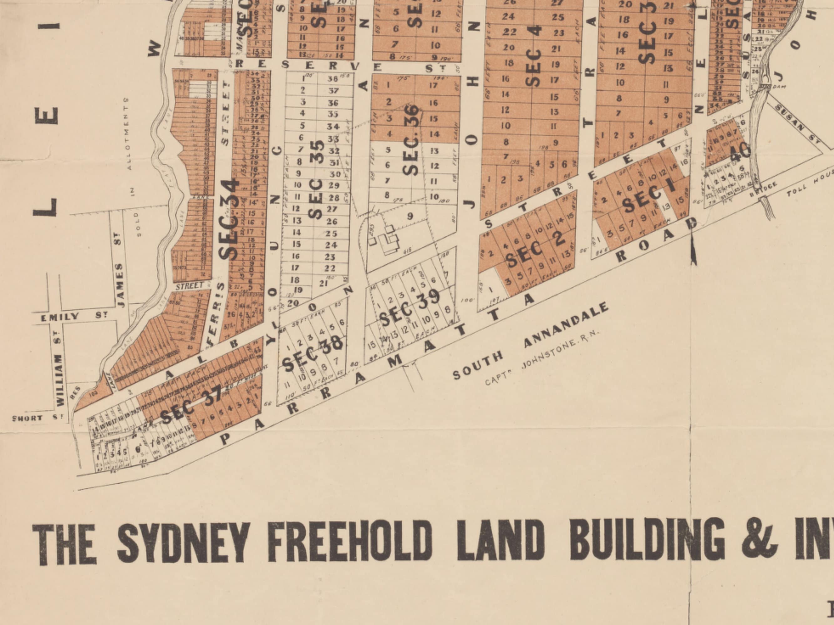 North Annandale Vintage Estate Sales Map 1900 Roselle Bay Glebe ...