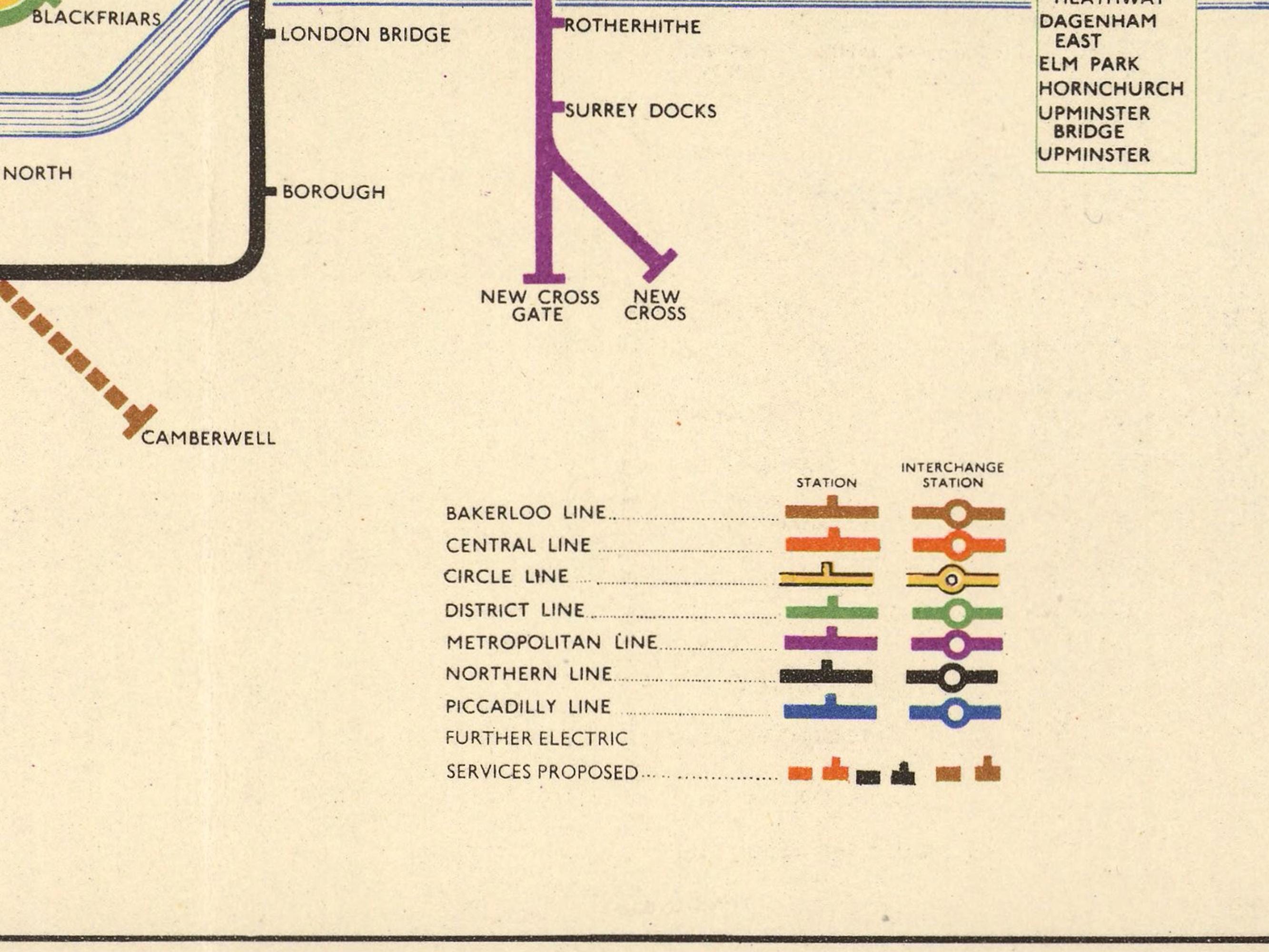 Retro London Tube Map 1950 Underground Pocket Map Old Subway Map ...