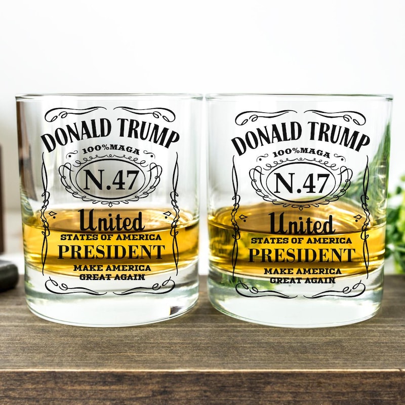 Trump Bourbon Glasses Etsy