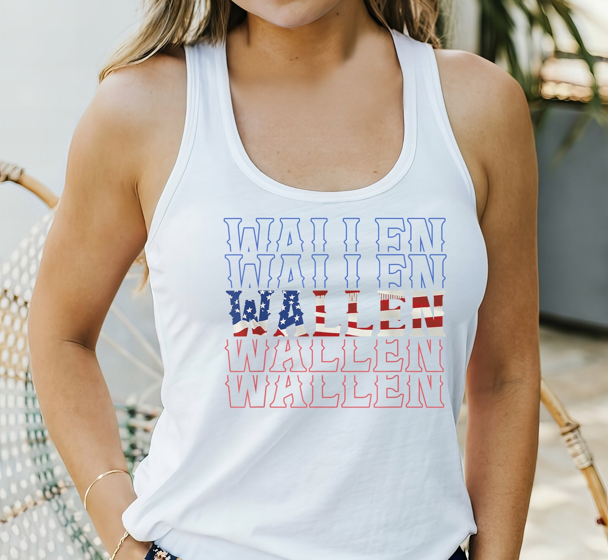 Morgan Wallen Tank Top, American Flag, Women's Morgan Wallen Shirt ...